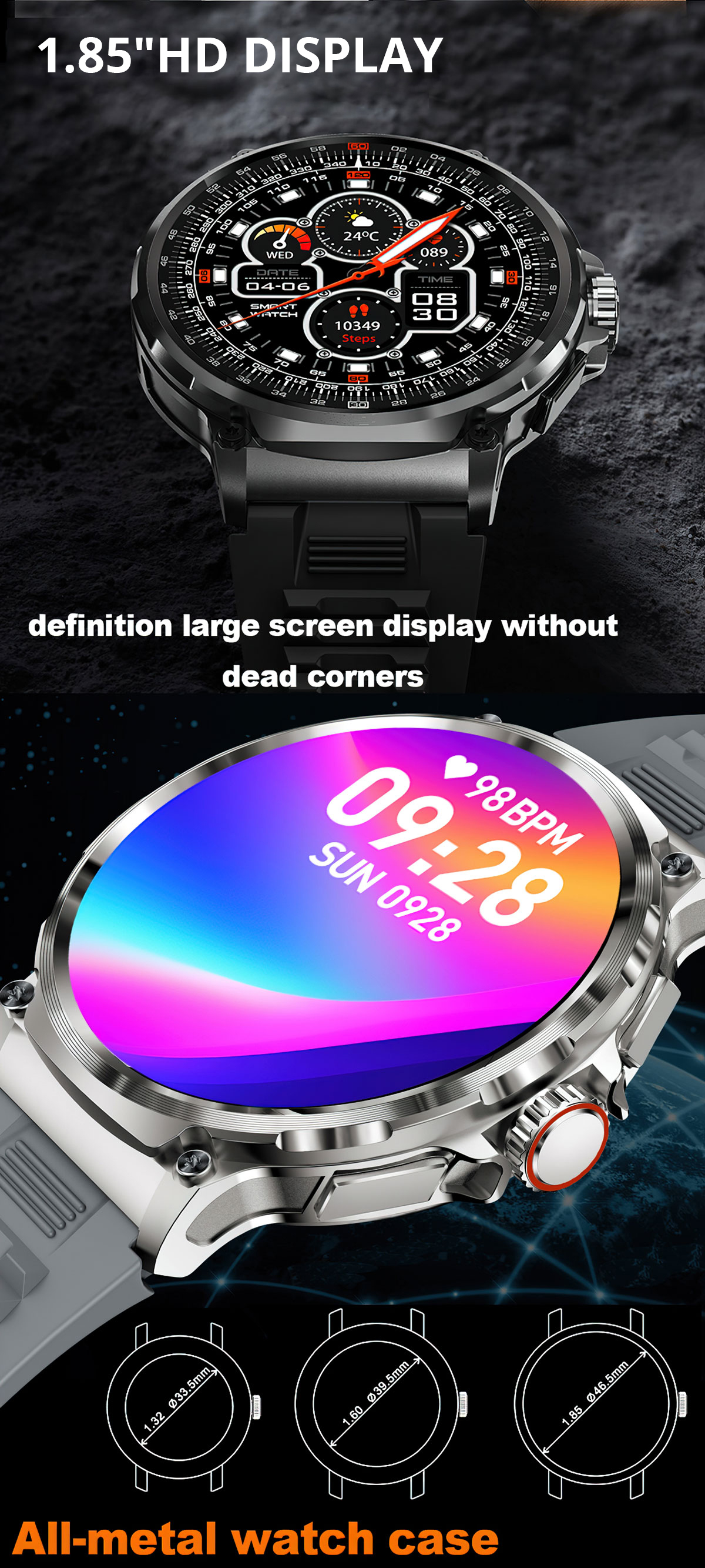 Wholesale V69 Smartwatch 1.85″ Display 400+ Watch Faces 710 mAh Battery ...